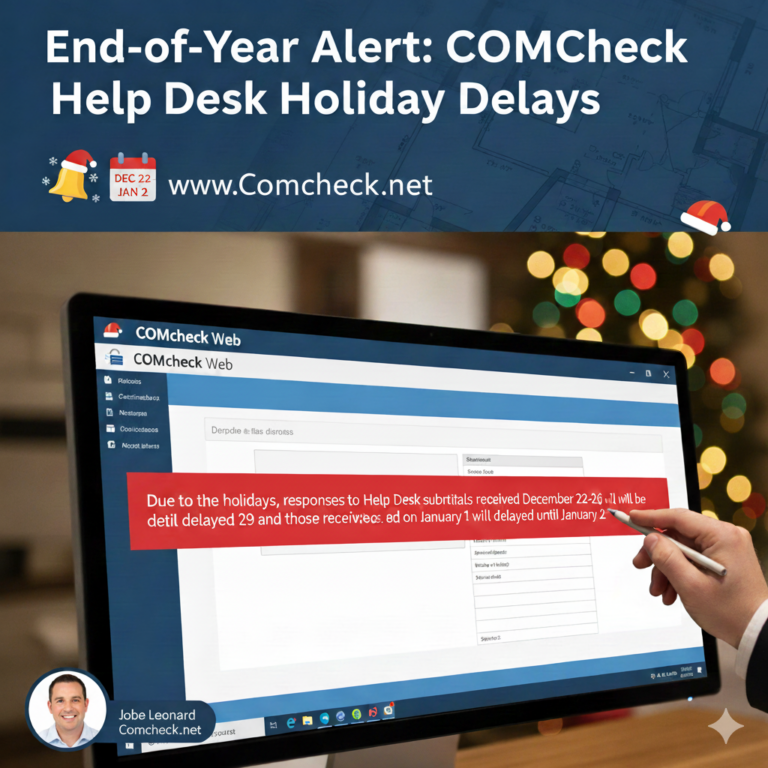 Comcheck Blog (2025) - Comcheck Report Creation Service
